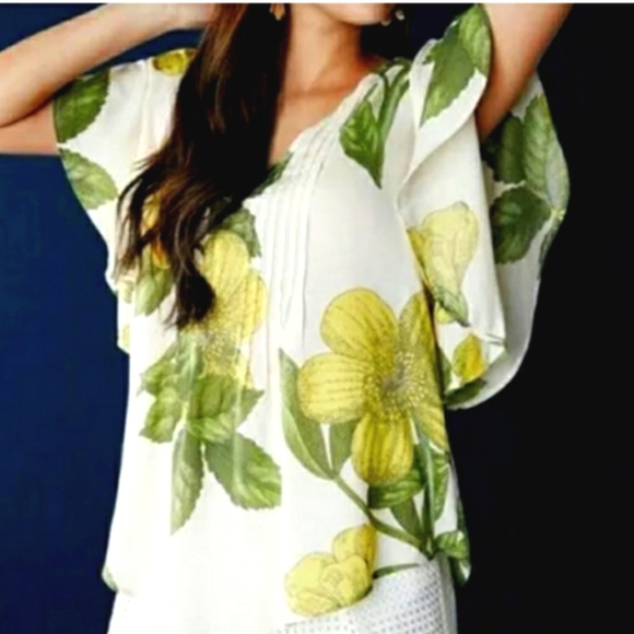 Maeve | Tops | Maeve Maya Flutter Sleeve Top | Poshmark